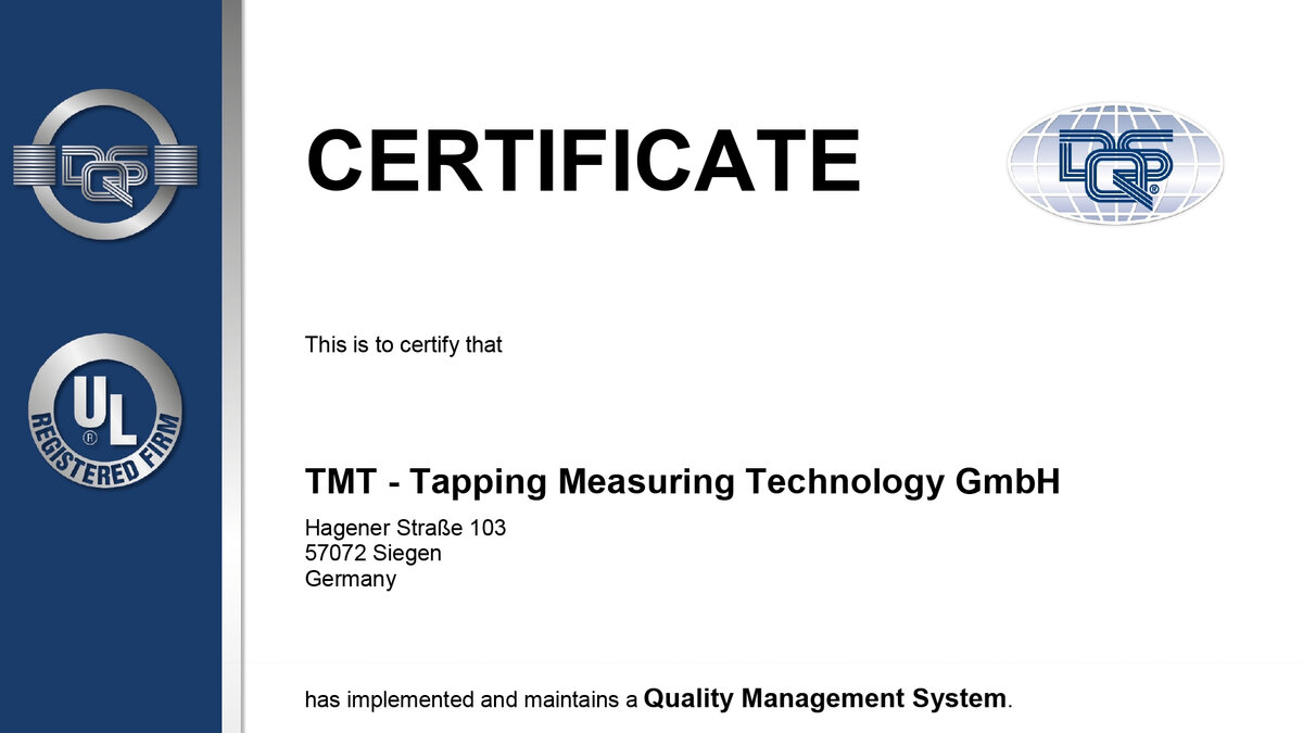 ISO 9001 : 2015 – TMT